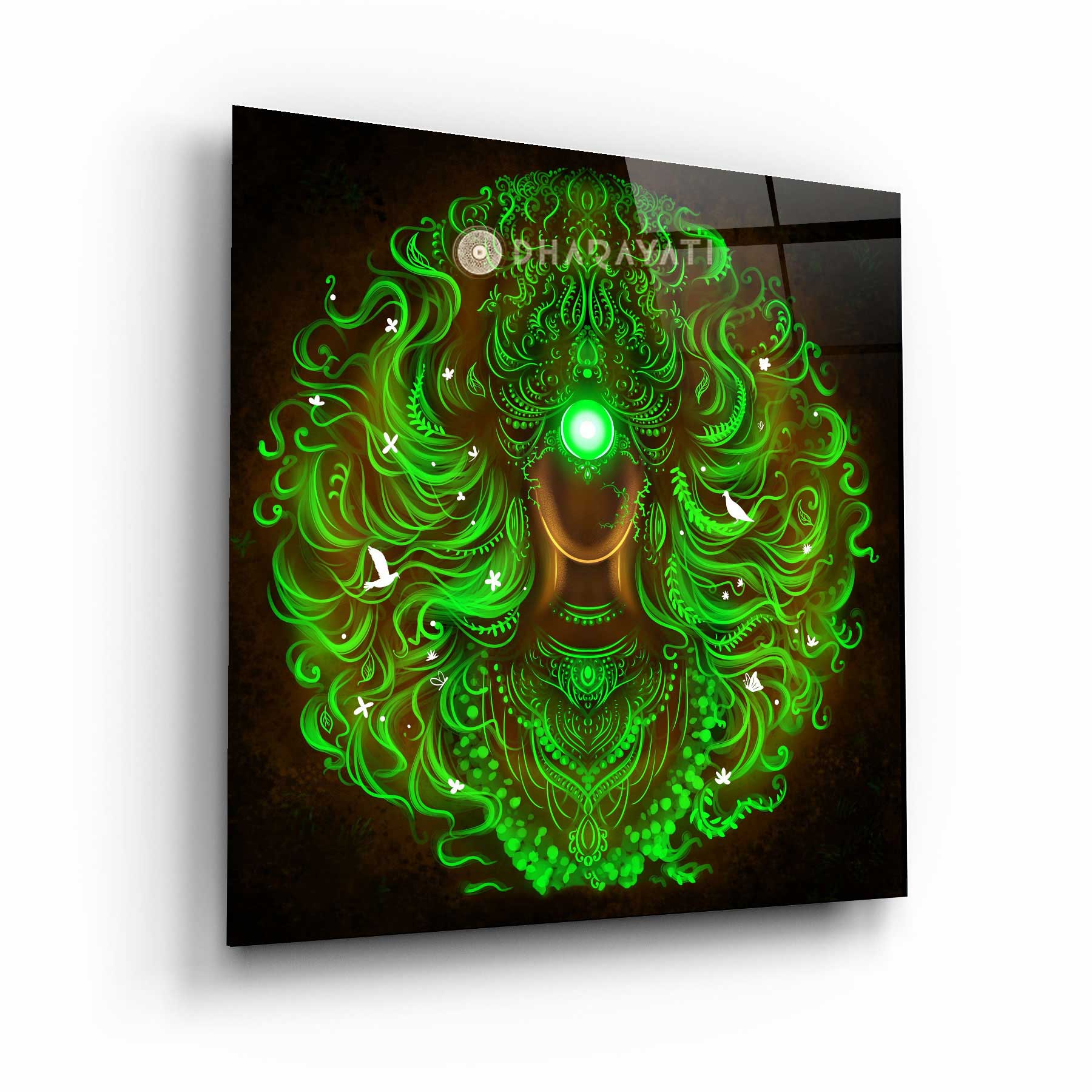 Vanadevi Green Glass Wall Art: Captivating and Vibrant Home Decor ...