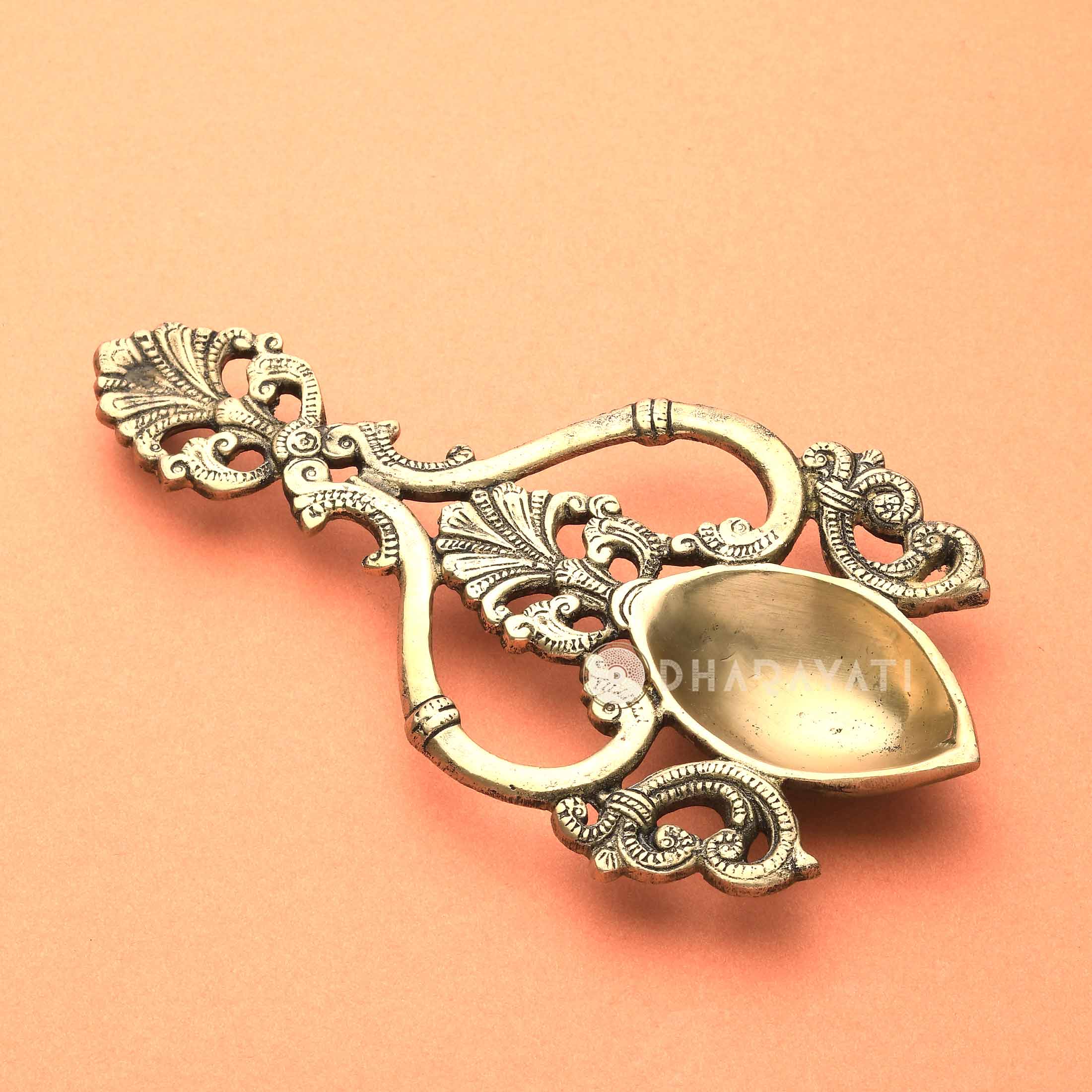 Brass Pooja Aarti Diya Spoon – Dharayati