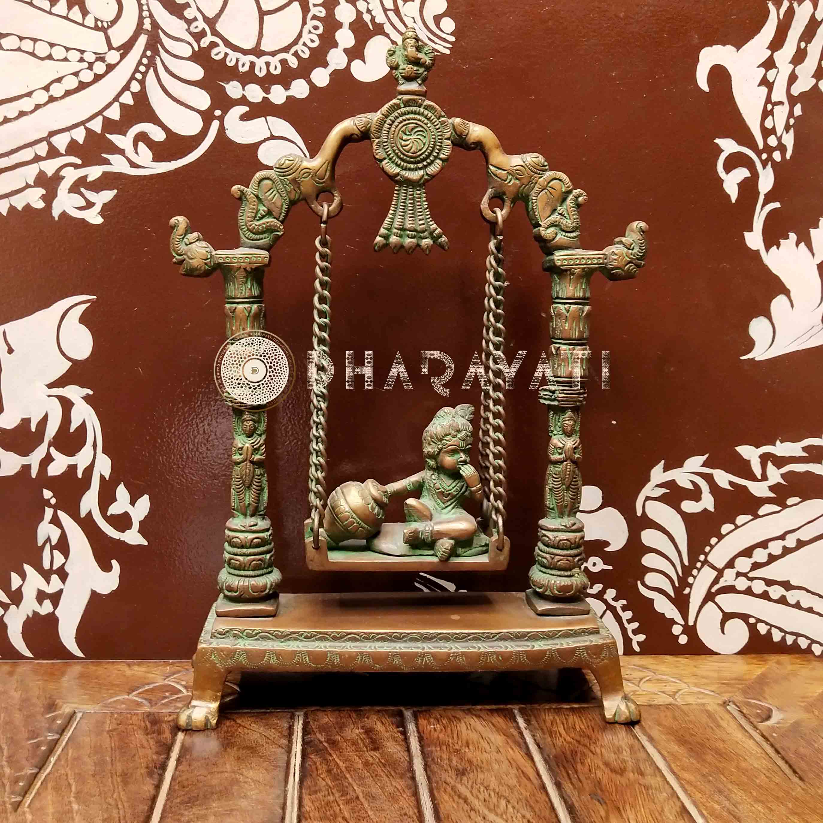 Brass Krishna Jhula Home D‚cor – Dharayati